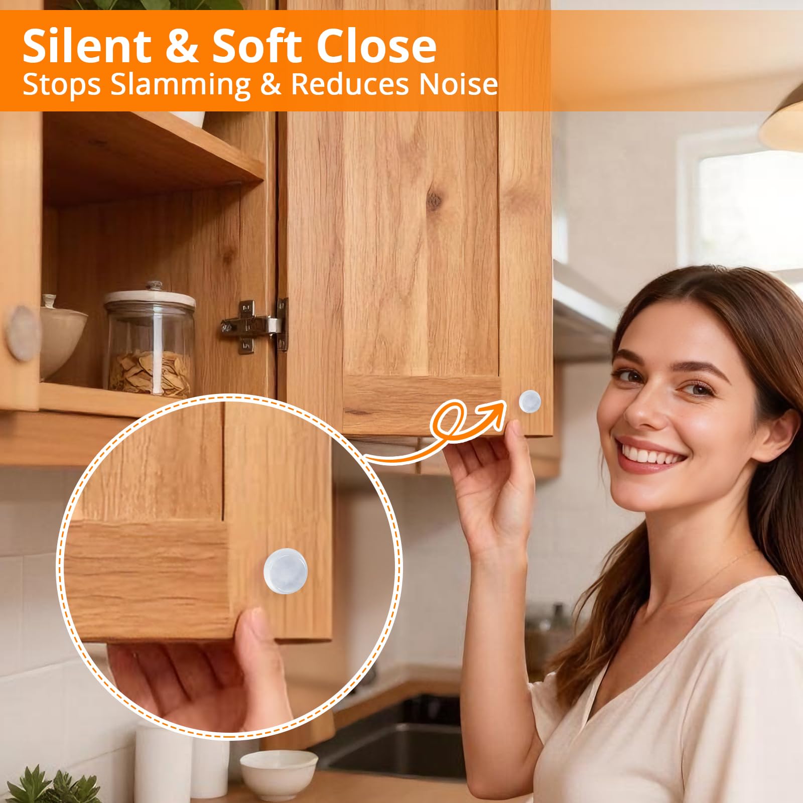 Snapklik.com : CHUNZEXI 192 PCS Clear Rubber Cabinet Door Bumpers Self ...