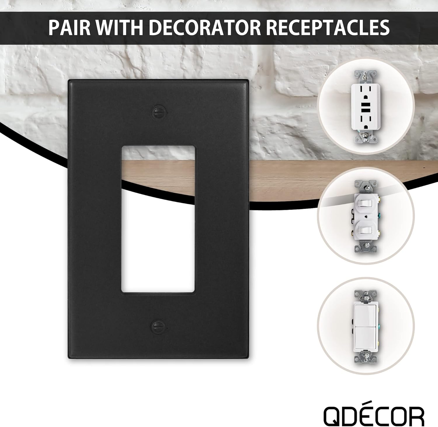 Questech Décor – Cubierta para interruptor de luz basculante individual ...