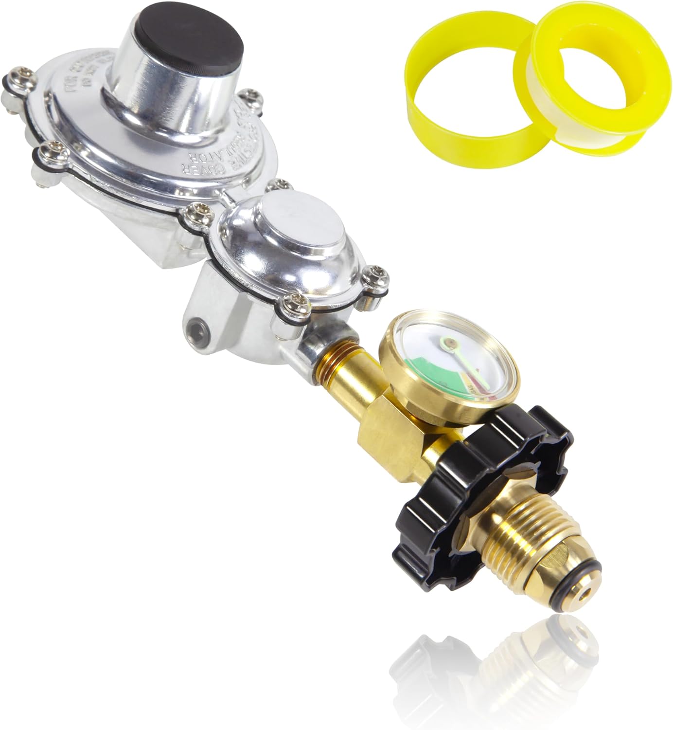 Amazon.com : Feirenql 2 Stage Propane Regulator with Gauge and POL, 3/8 ...