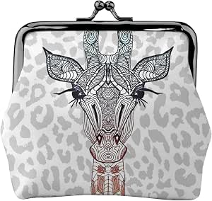 Amazon.co.jp: Women’s Wallet, Coin Purse, Leopard Pattern, Giraffe ...