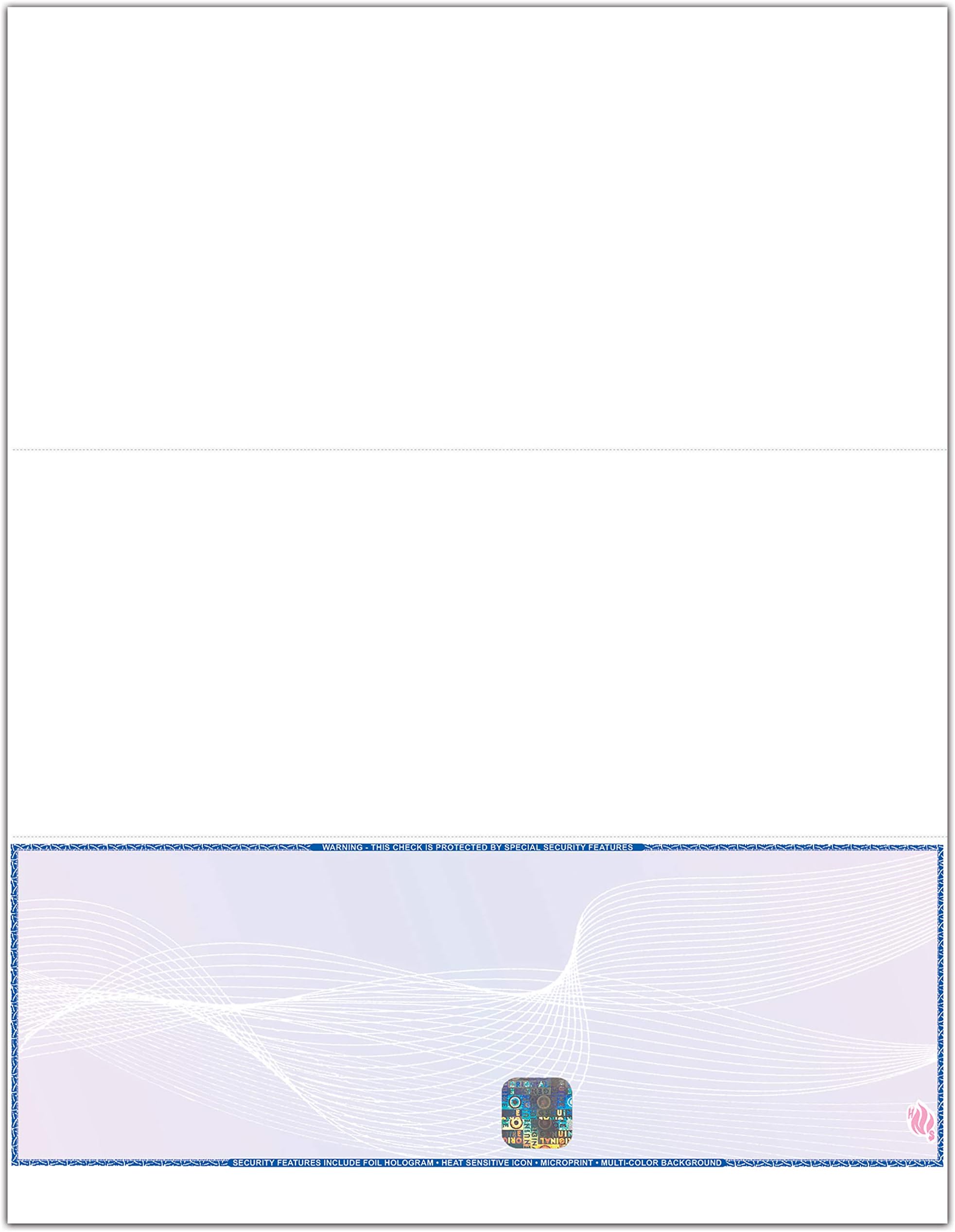 Amazon.com : 500 Blank Check Stock - Check in Middle - Blue Marble ...