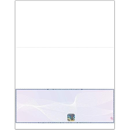 Amazon.com : Blank Hologram Premium Computer Checks, Top High Security ...