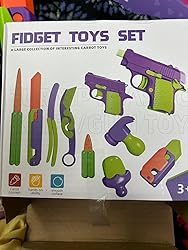Amazon.com: 10 PCS Fidget Toy Set, with Fidget Gun and Fidget Knife,Fun ...