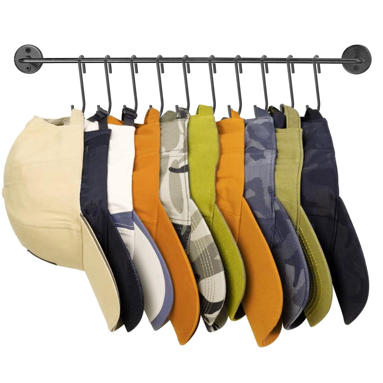 Amazon.com: Kruodop Hat Rack for Wall Baseball Cap Organizer Hanger ...