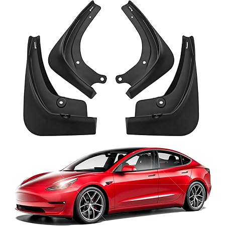 Amazon.com: BASENOR Tesla Model 3 Mud Flaps Splash Guards 2016-2022(Set ...