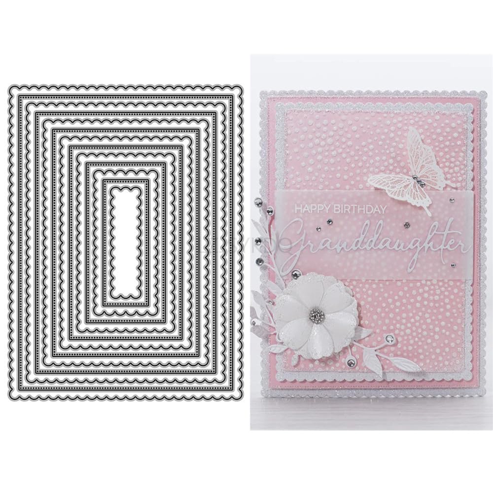 Snapklik.com : Background Plate Die Cuts For Card Making, Rectangular ...