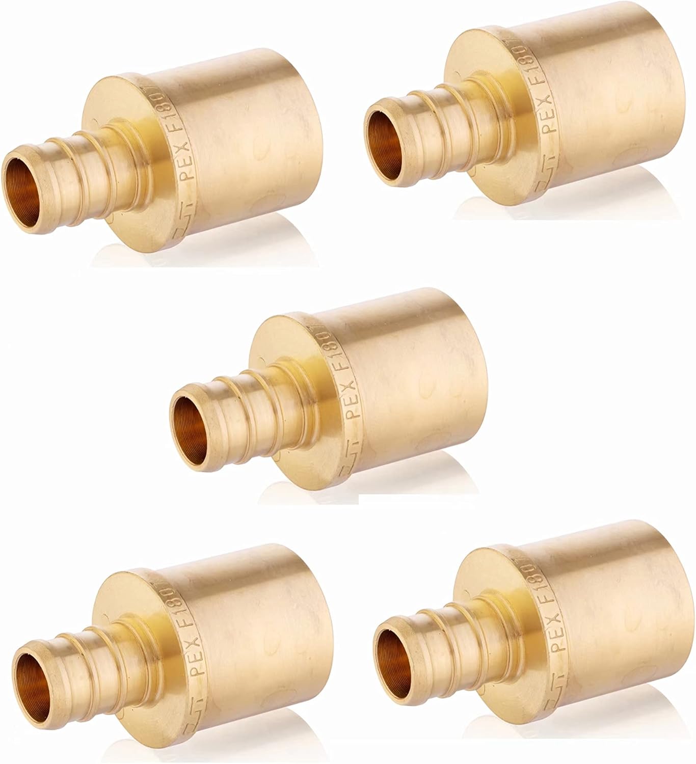 Amazon.com: (Pack of 5) EFIELD Pex Crimp Brass Fittings 3/4" x 3/4 ...