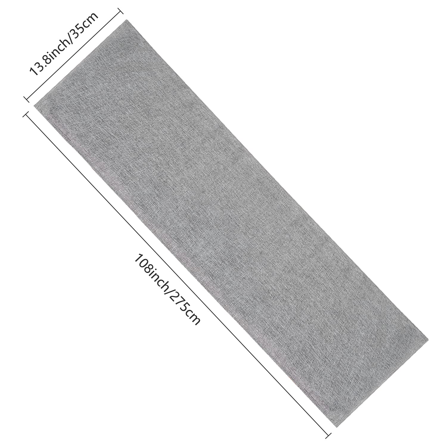 Snapklik.com : Gray Burlap Table Runner Natural Imitated Linen 14 X 108 ...