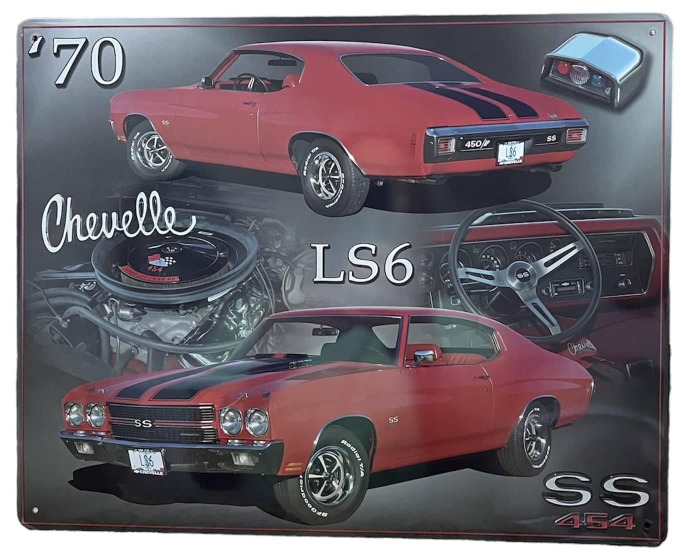 Amazon.com : Vintage Retro 1970 Chevelle LS6 SS 454 Metal Sign Chevelle ...