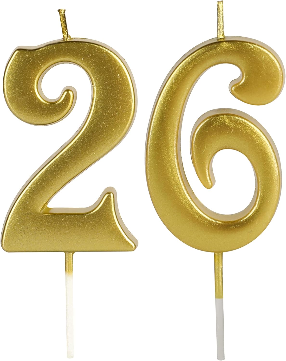 Amazon.com: 26th & 62nd Number Birthday Candles for Cake Topper, Number ...
