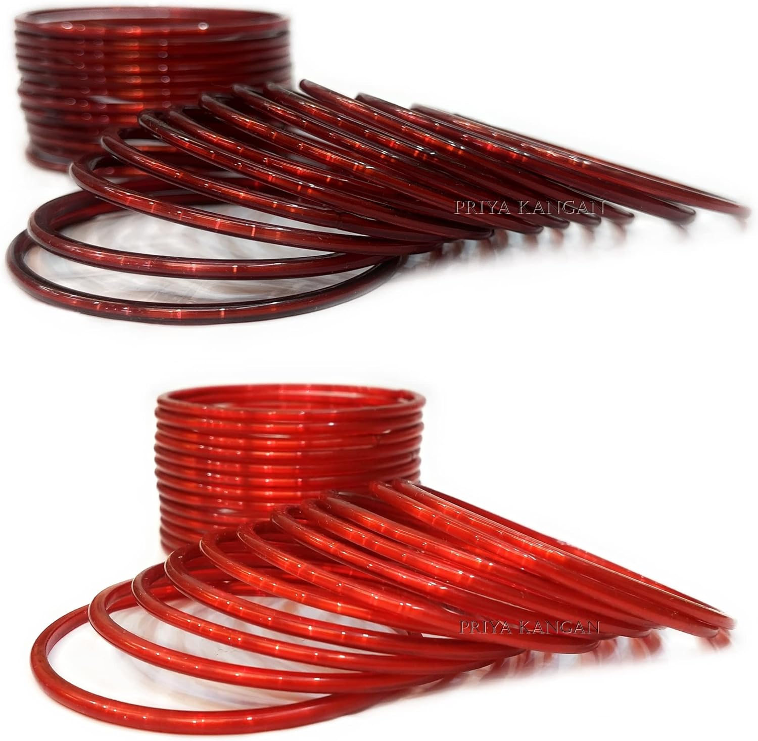 Amazon.com: PRIYA_KANGAN Exotic Plain/Simple Glass Bangle Shiny ...