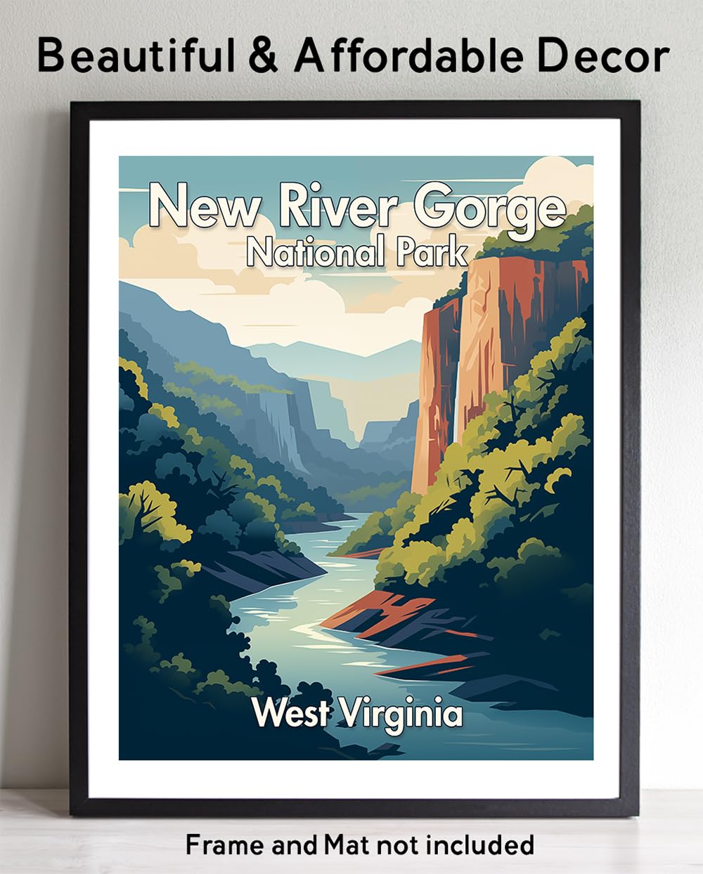 New River Gorge National Park, West Virginia Poster Cliffside ...