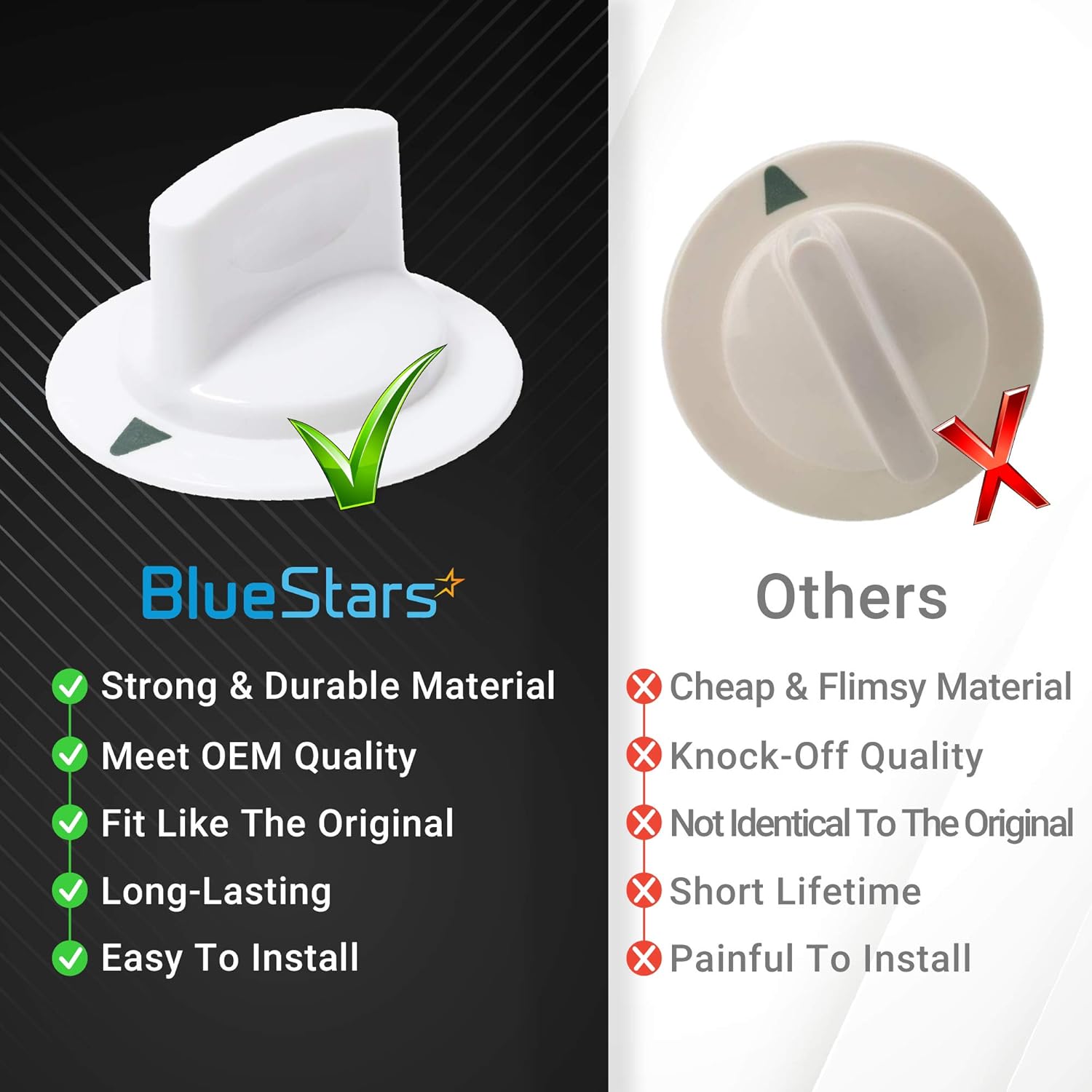 Buy Lifetime Exchange WE1M652 Dryer Timer Control Knob with UPGRADED Metal Ring Replacement Part ...