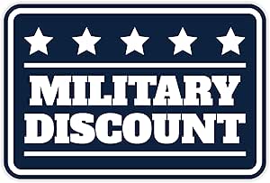 Amazon.com : Signs ByLITA Classic Framed Military Discount Sign (Navy ...