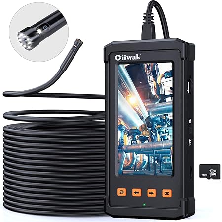 Amazon.com: 50FT Dual-Lens Endoscope Borescope 5'' Larger IPS Screen ...