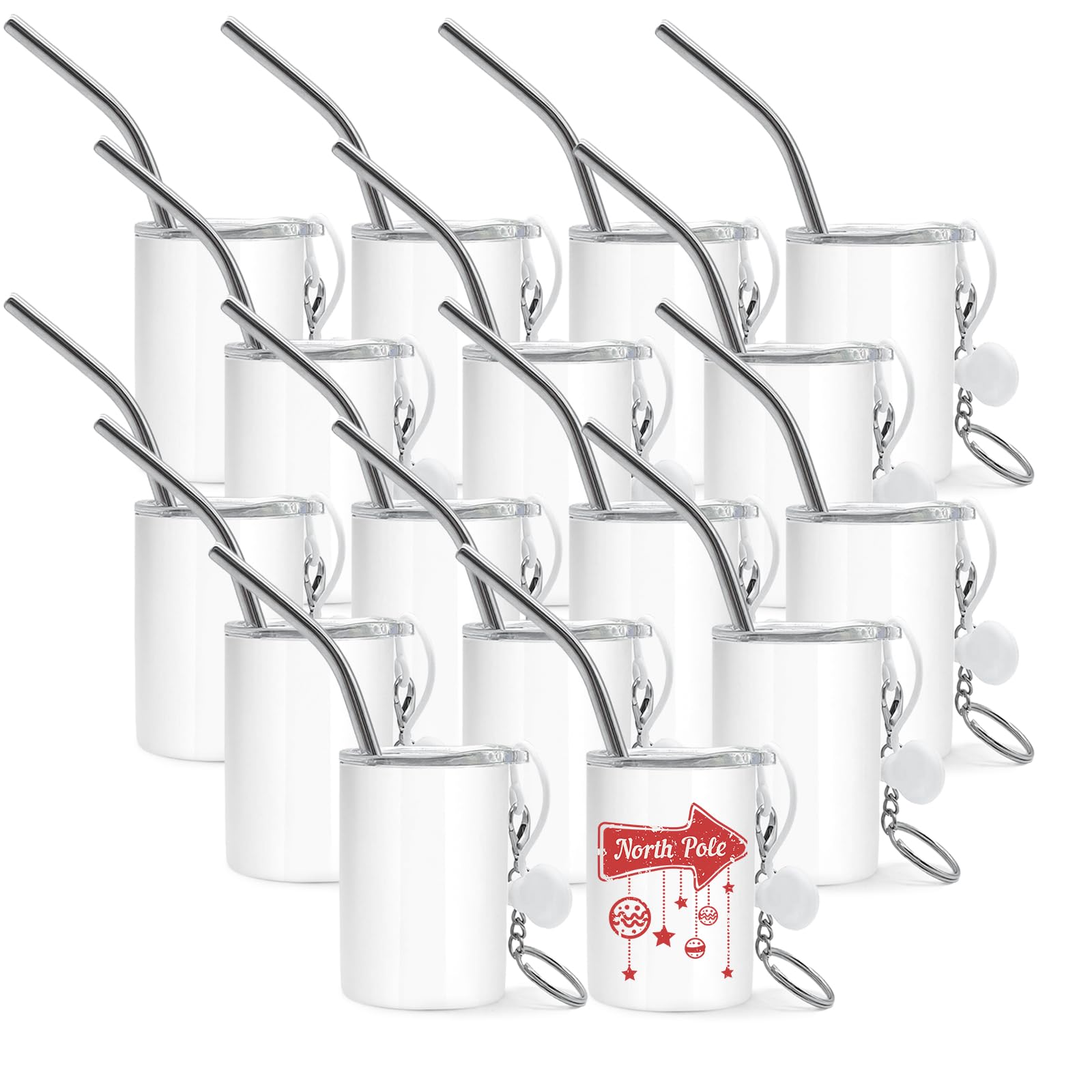 Amazon.com | YOUKE OLA 16 Pack Sublimation Shot Glasses Tumblers Blanks ...