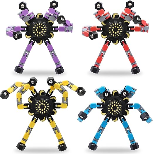 Amazon.com: Robot Transformable Fidget Spinner, DIY Deformation ...