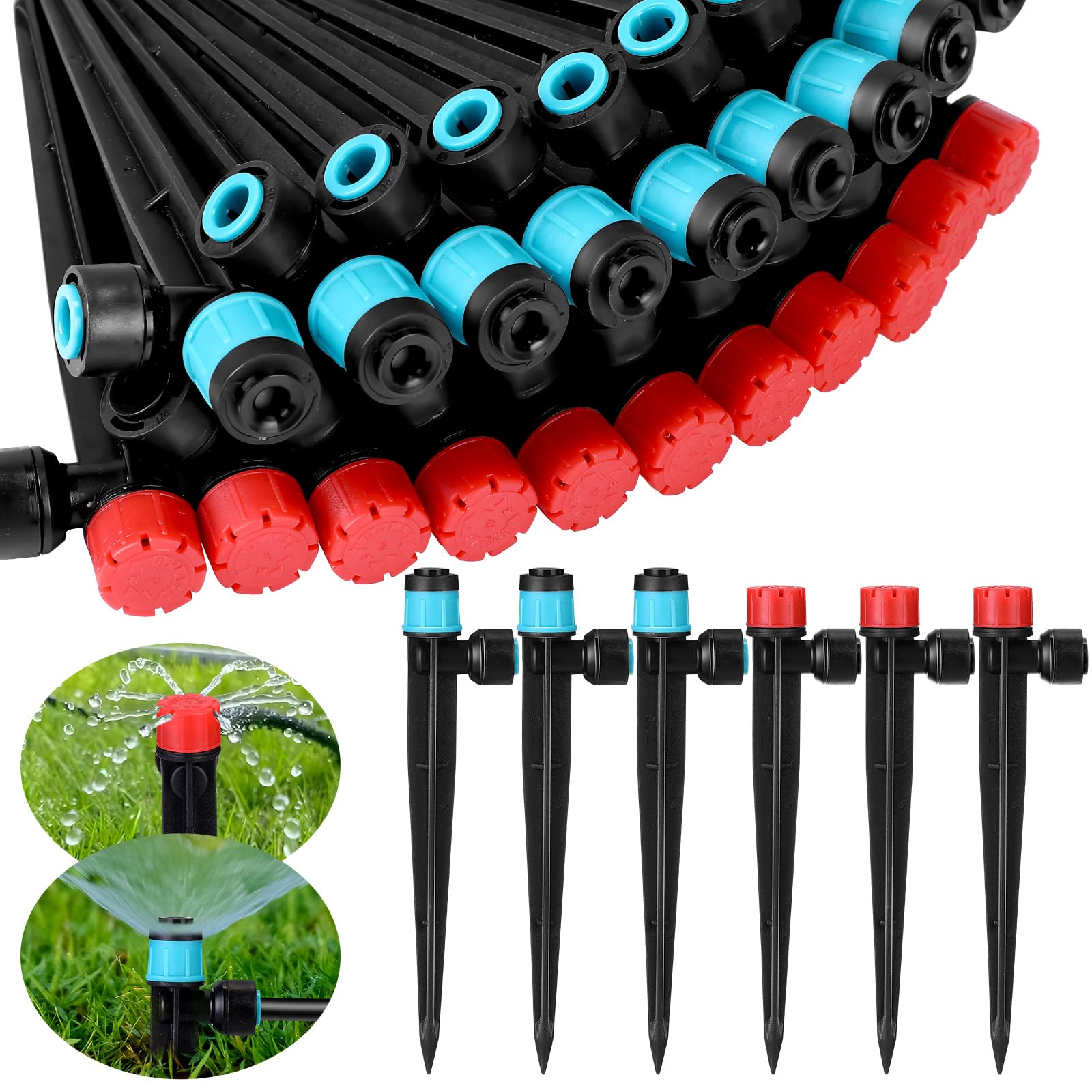 Amazon.com : Glooglitter 100 Pcs Drip Irrigation Emitters for 1/4 ...