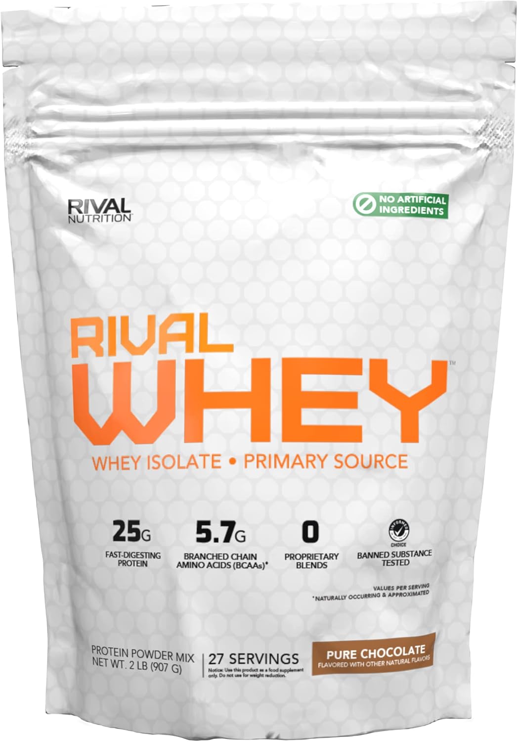 Amazon.com: Naturally Flavored Rival Whey - Pure Chocolate 2lb : Health ...