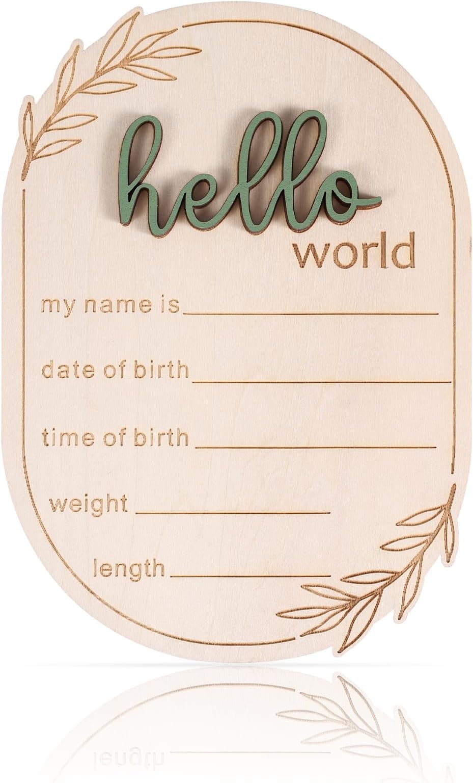Amazon.com: Baby Announcement Sign for Newborn - Beautiful Double-Sided ...