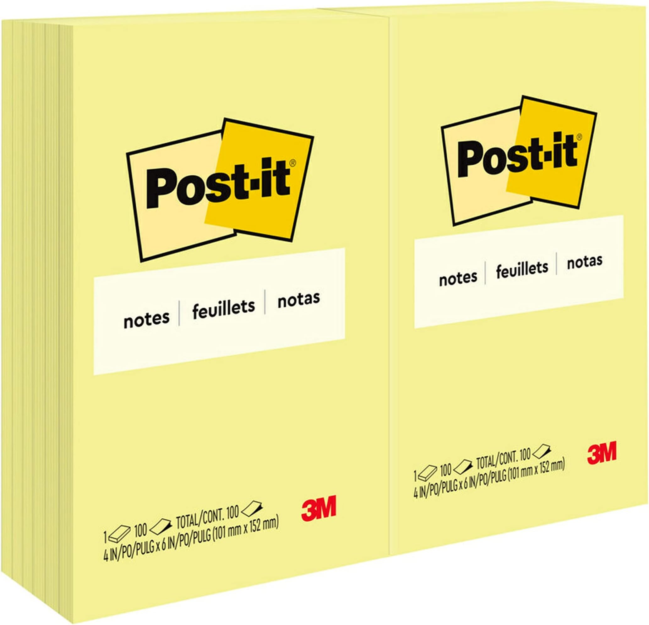 Amazon.com : Post-it Notes, 4 in x 6 in, America's #1 Favorite Sticky ...