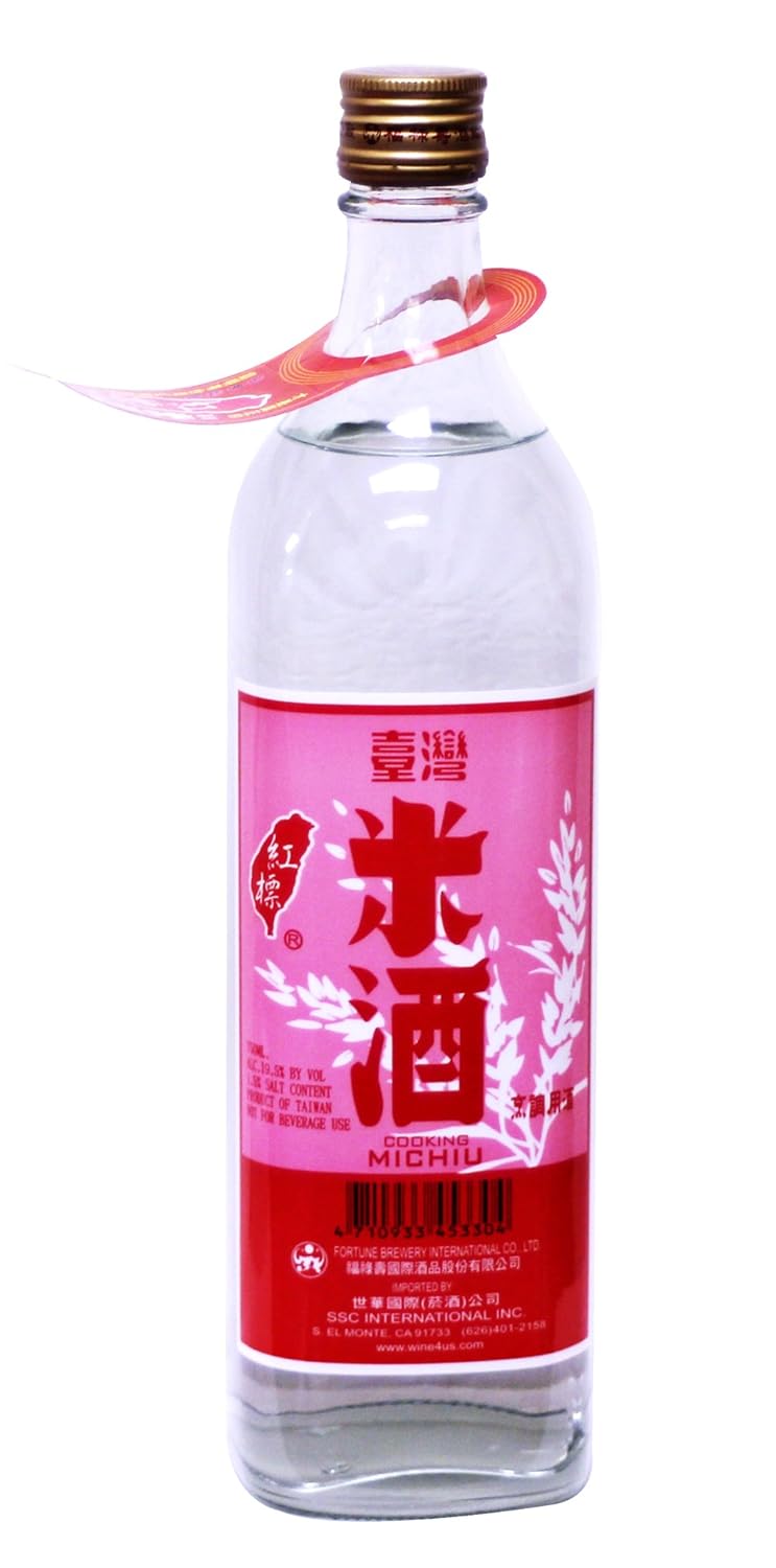 Amazon.com : 台灣紅標米酒 Fortune cooking wine michiu - 750ml : Grocery ...