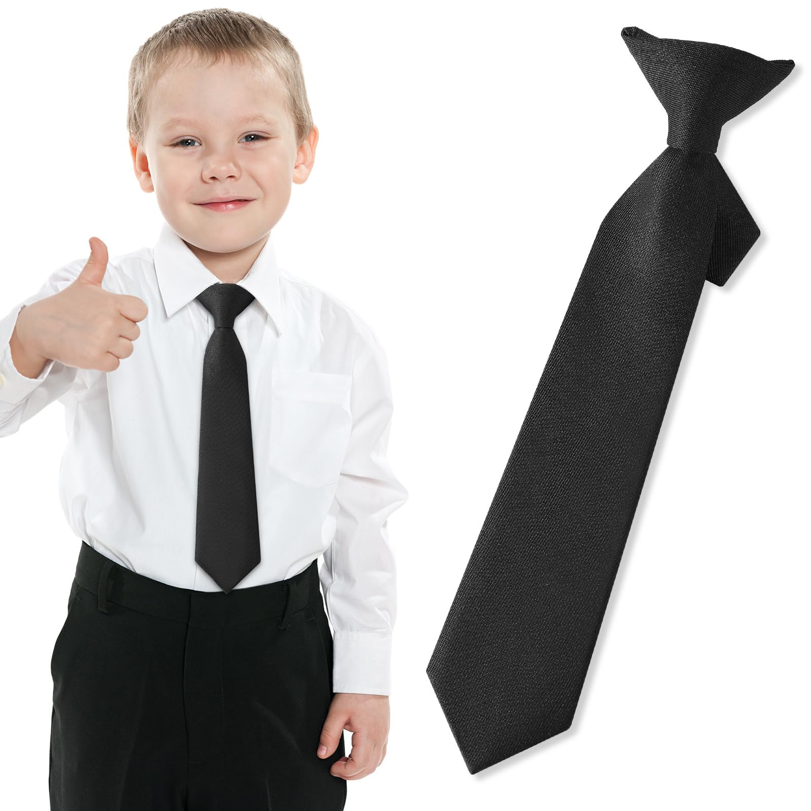 Amazon.com: Silicherry Clip on Tie for Boys Kindergarten Graduation ...