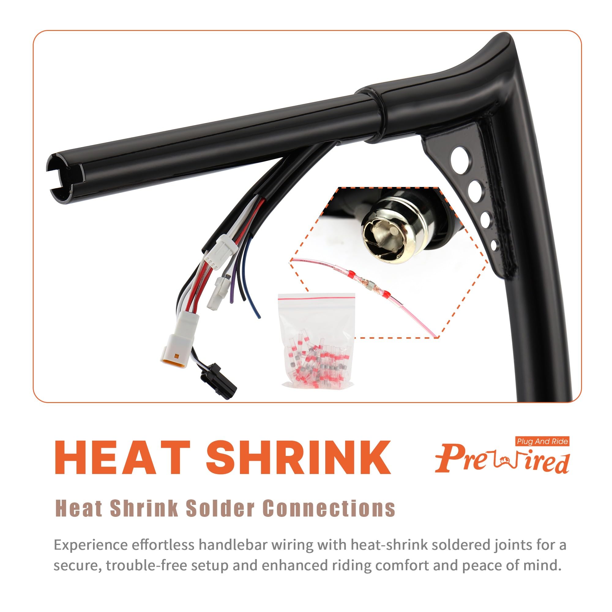 Snapklik.com : Prewired 12 Inch Bat-wing Ape Hangers Road King Special ...
