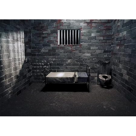 Amazon.com : Loccor Prison Backdrop 7x5ft Fabric Jail Cell Backdrop ...