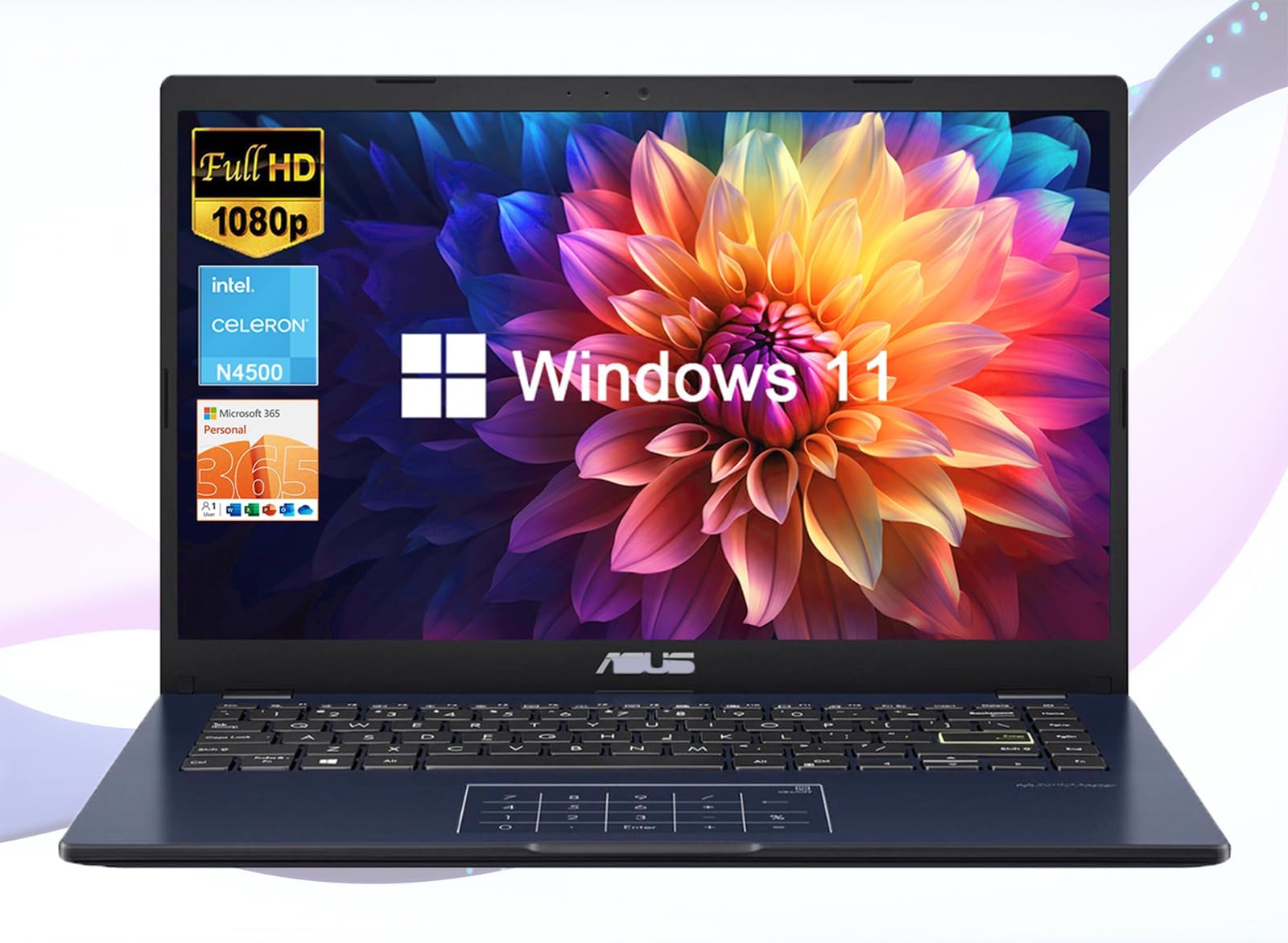 ASUS Laptop de 14 polegadas para negócios e estudantes, tela FHD de 14 ...