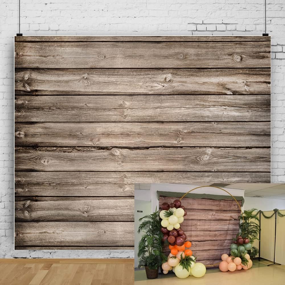 Amazon.com : Laeacco 10x8ft Wooden Board Photography Background Rustic ...