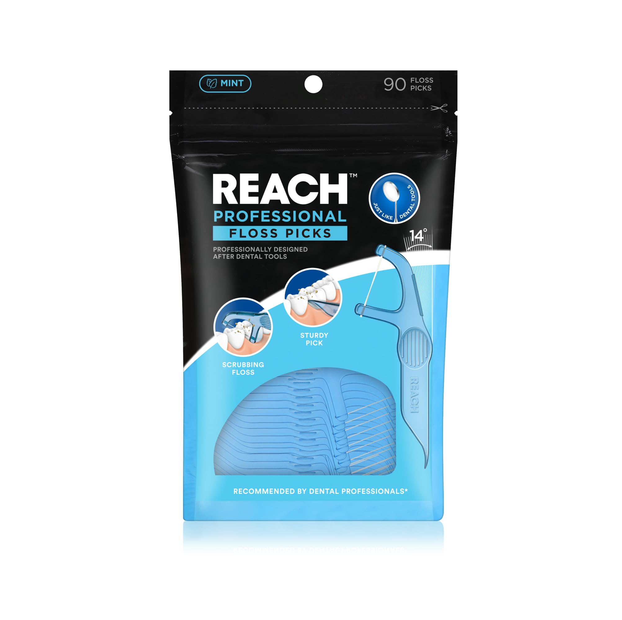 Buy REACH Dental Floss Picks, 90-ct, Mint, Plaque Remover, Optimal Gum ...
