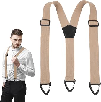 MBAIYO Hidden Suspenders for Men, 1.5" Y-Back Belt Loop Suspenders ...
