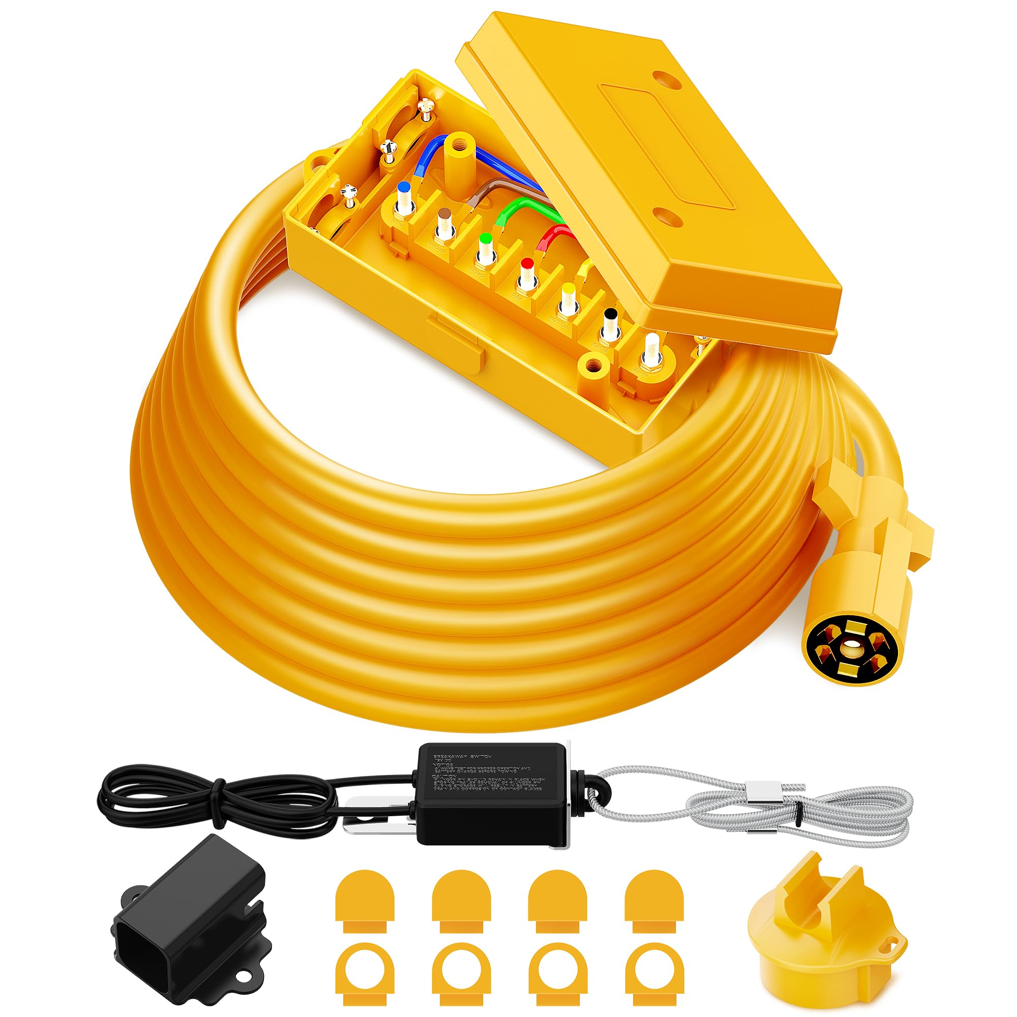 Snapklik.com : MICTUNING Heavy Duty 7 Way Plug Inline Trailer Cord
