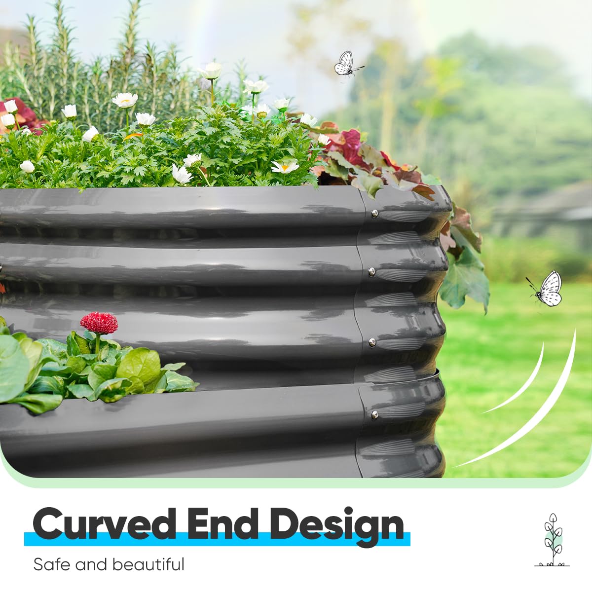 Snapklik.com : Quictent Galvanized Tiered Raised Garden Bed Kit ...