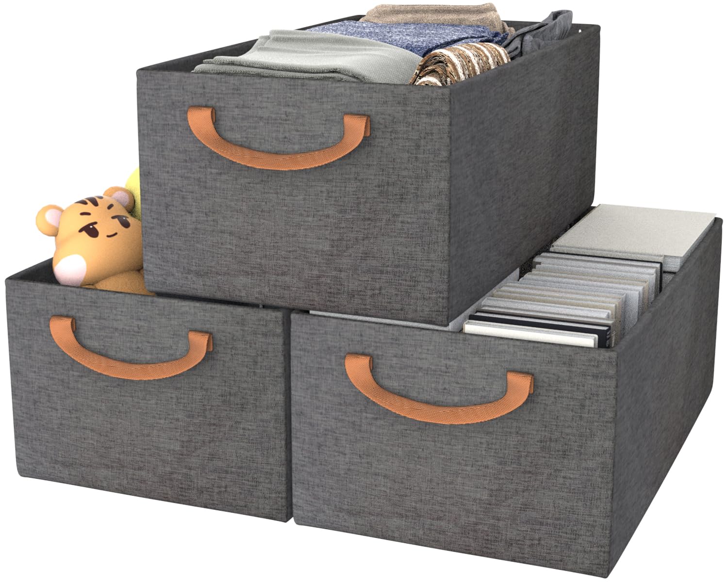 Amazon.com: organizer box metal frame storage bins, rectangle storage ...