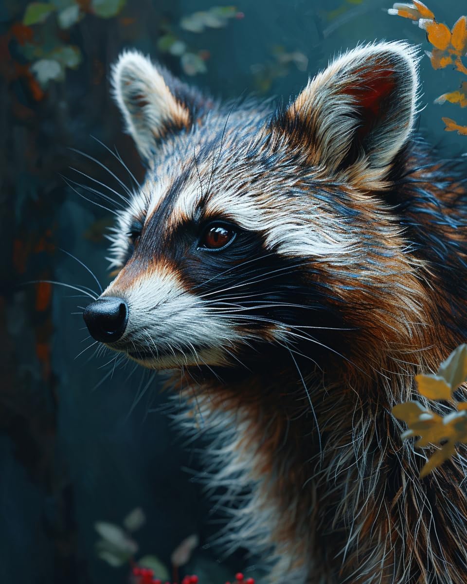 Amazon.com: Paint by Numbers, Rococo Raccoon Rhapsody, Adult Crafts ...