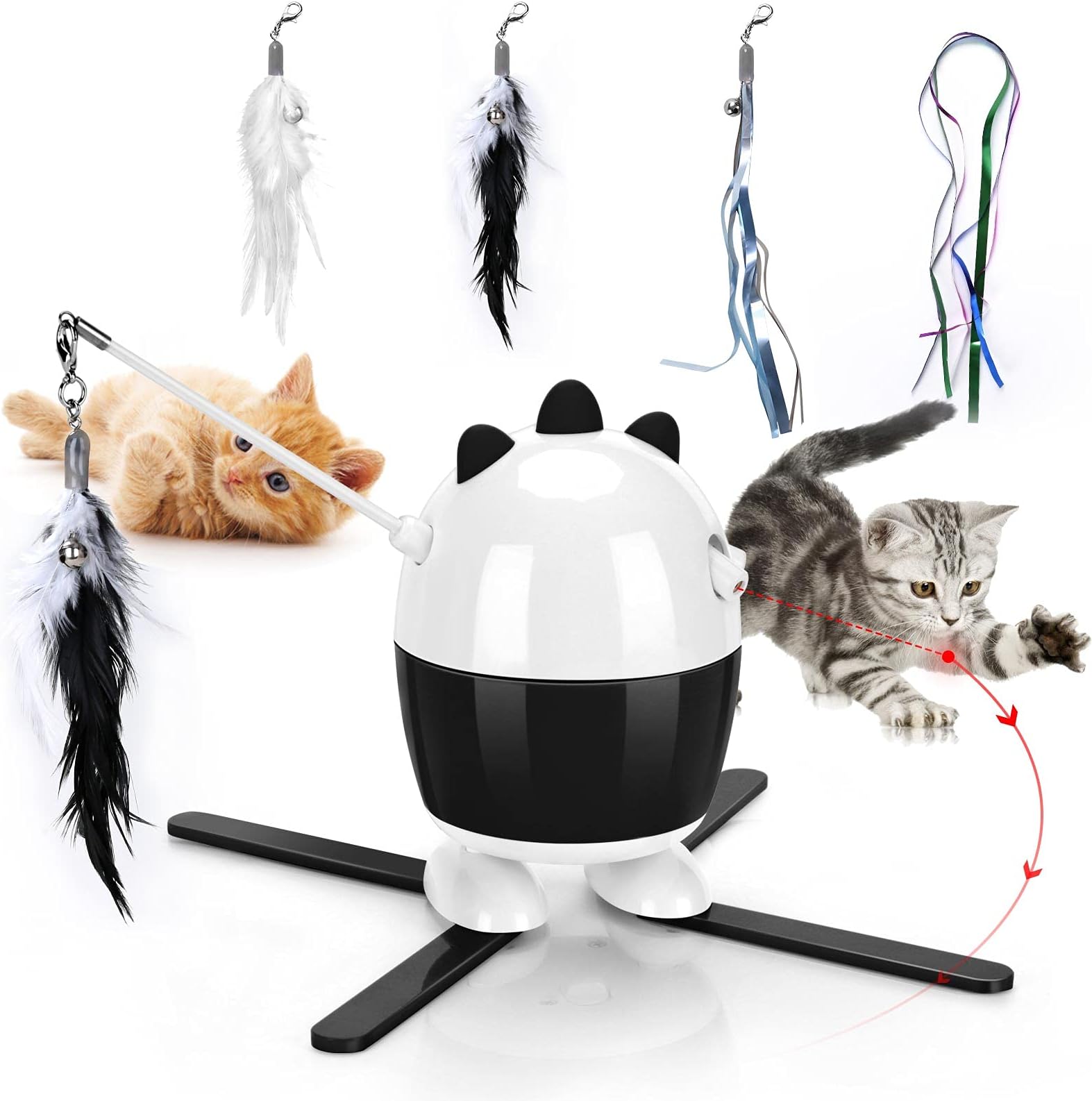 Amazon.com : Sofolor Interactive Cat Feather Toys, Hanging Electric Cat ...