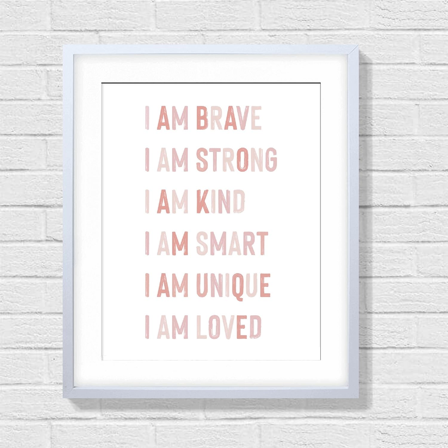 Snapklik.com : Affirmations Art Print, Pink Positive Classroom Art ...