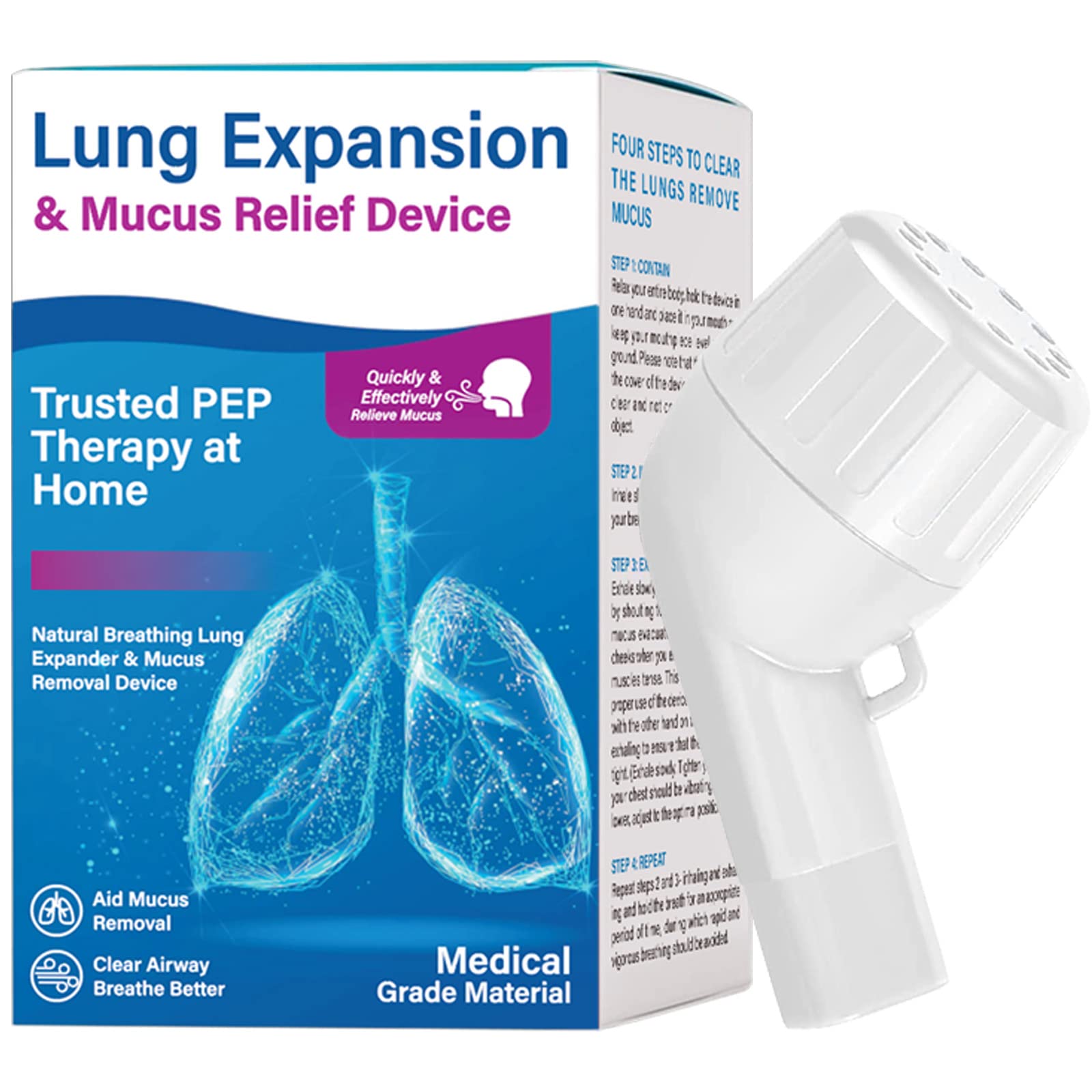 Buy Breathing Lung Expander & Mucus Removal Device, Breathing Exercise ...