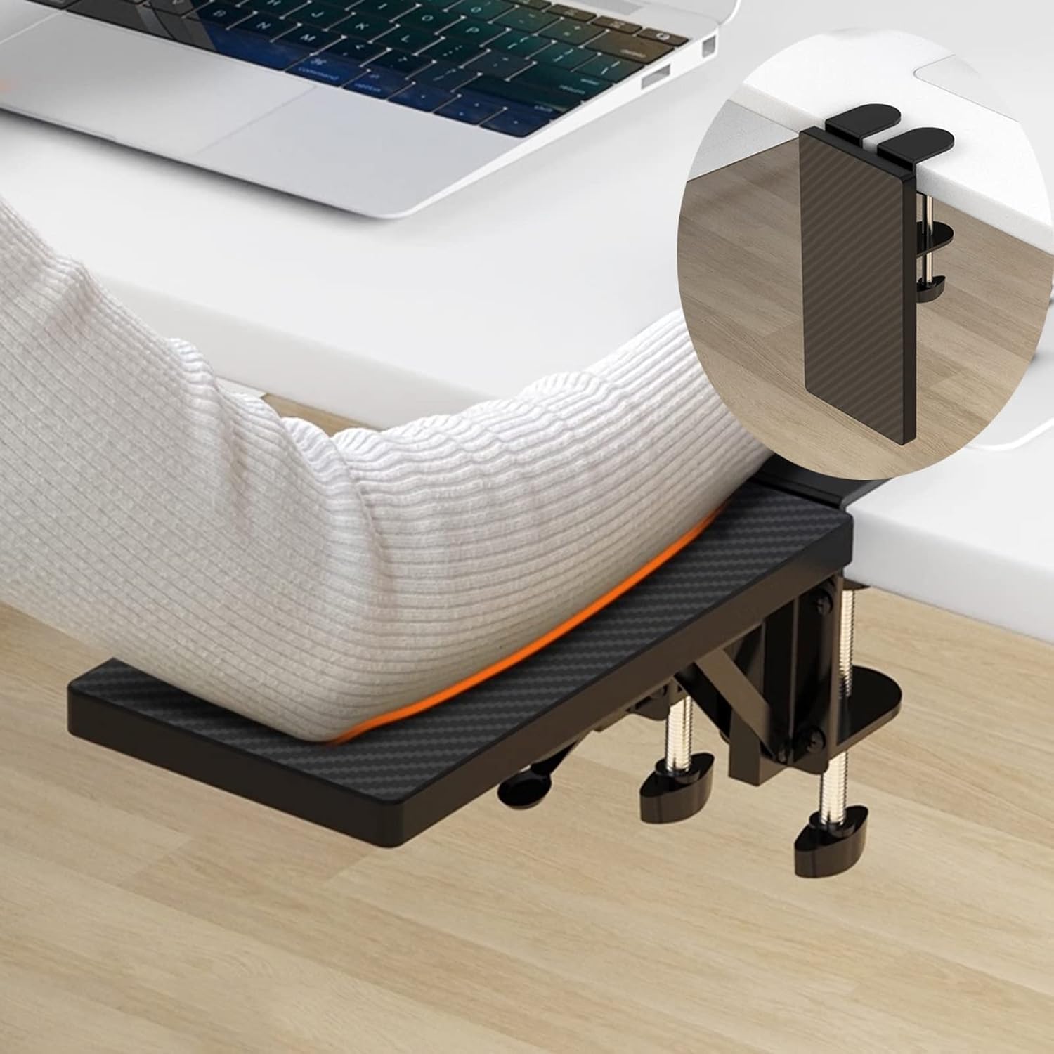 Amazon.com: QULACO Under Desk Wrist Rest Armrest Support Tray Shelf ...