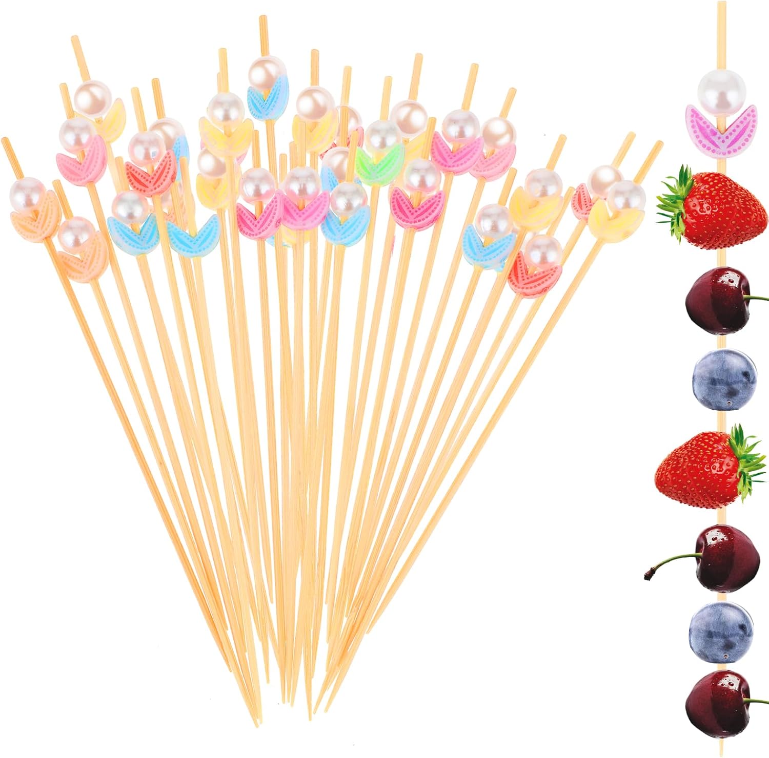 Prasacco 100 PCS Cocktail Picks, 4.72inch/12cm Cocktail Toothpicks ...