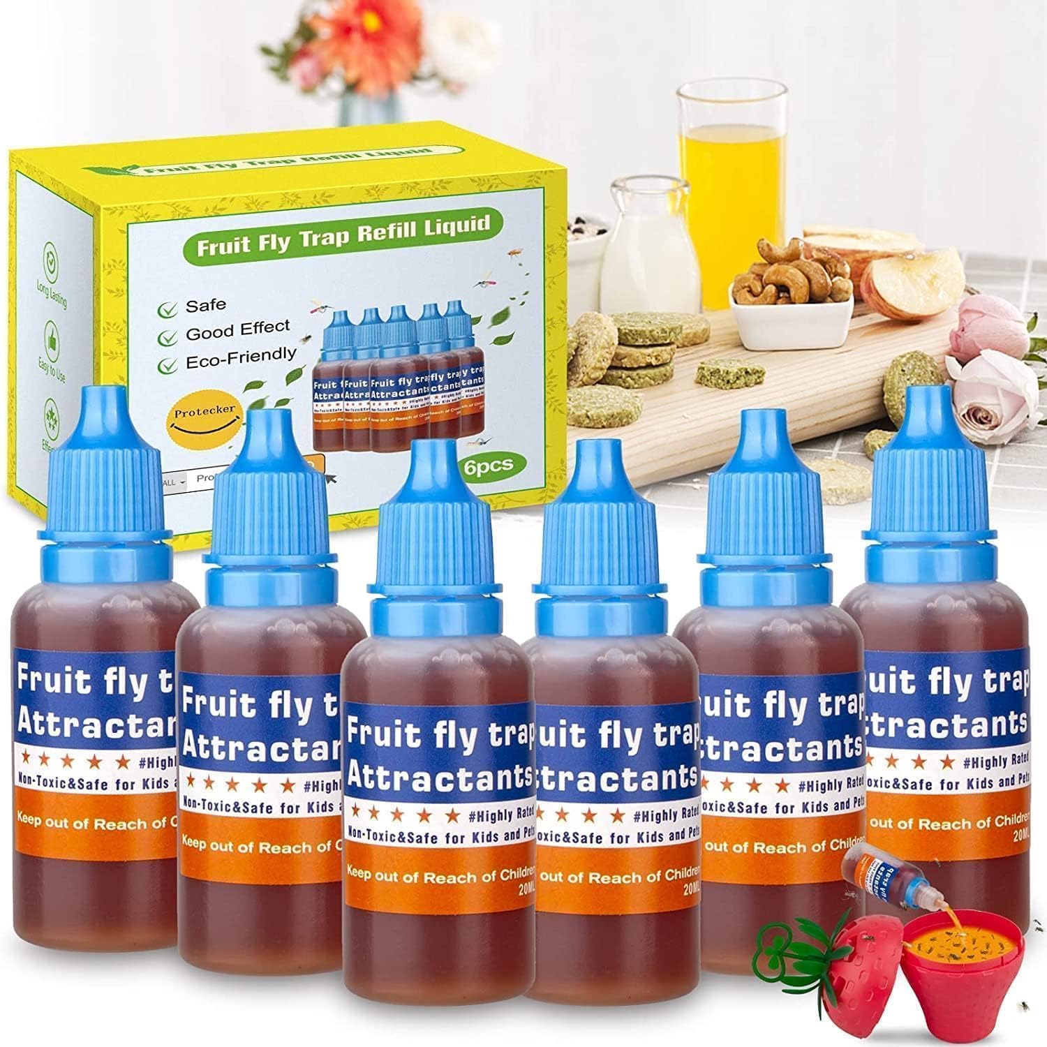 Amazon.com : RESCUE! Fruit Fly Trap Bait Refill – 30 Day Supply – 10 ...