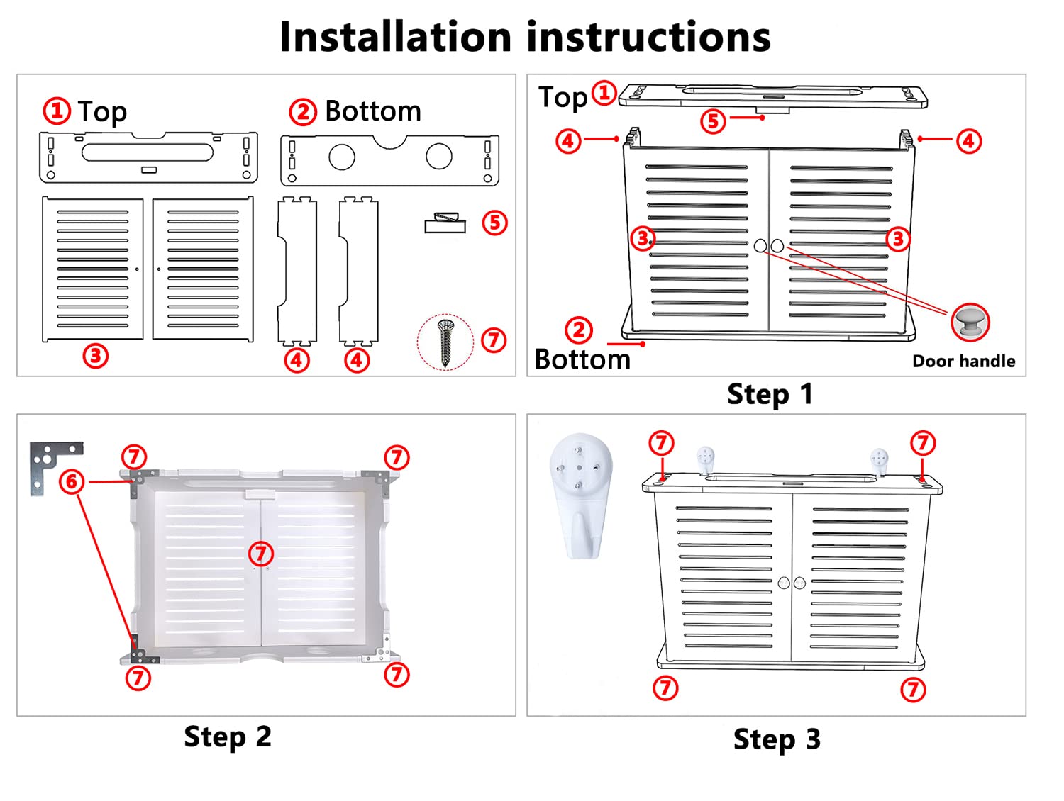 WiFi Router Modem Cable Power Plug Wire Storage Boxes Wall Mount ...