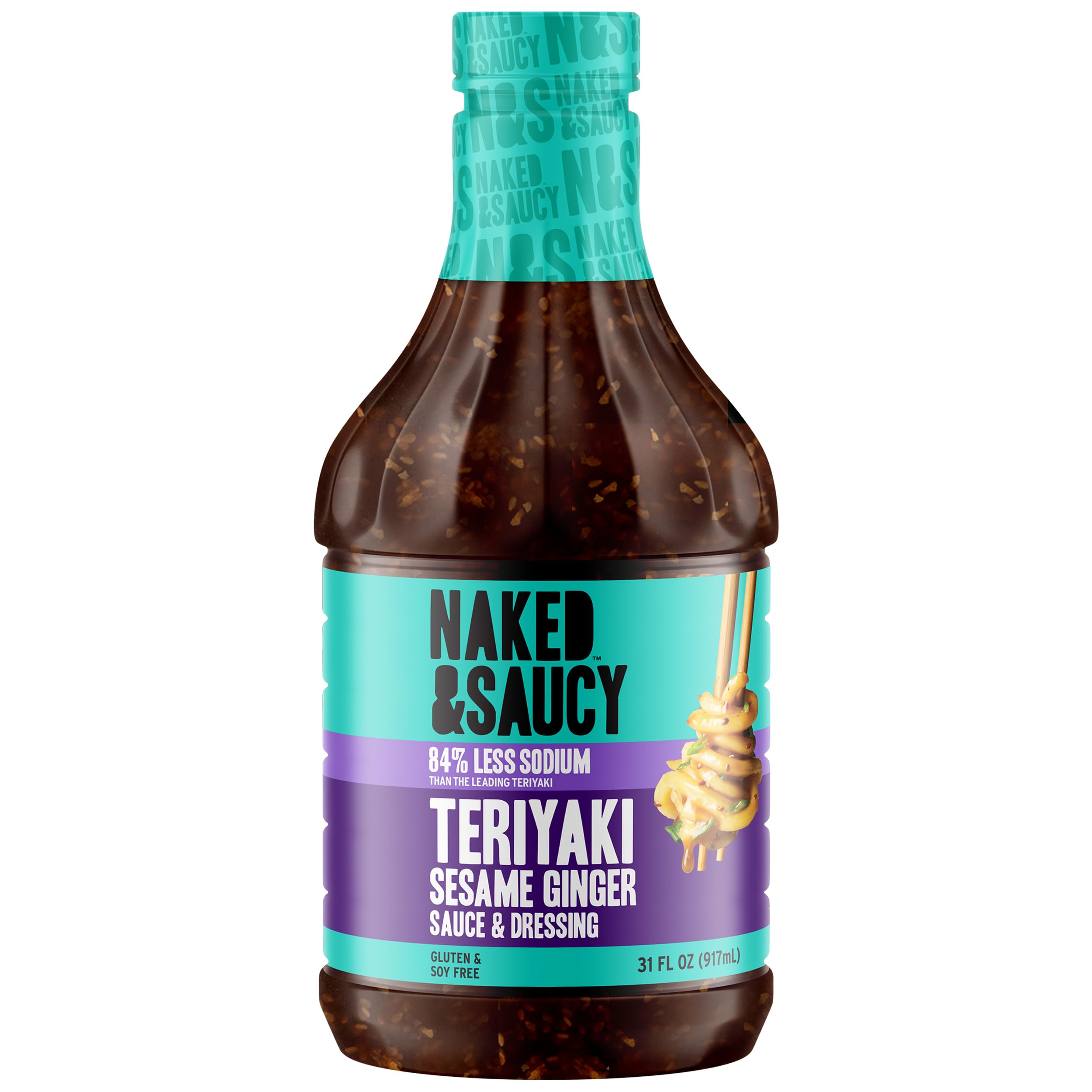 Amazon.com : Naked & Saucy Low Sugar Teriyaki Sesame Ginger Sauce and ...