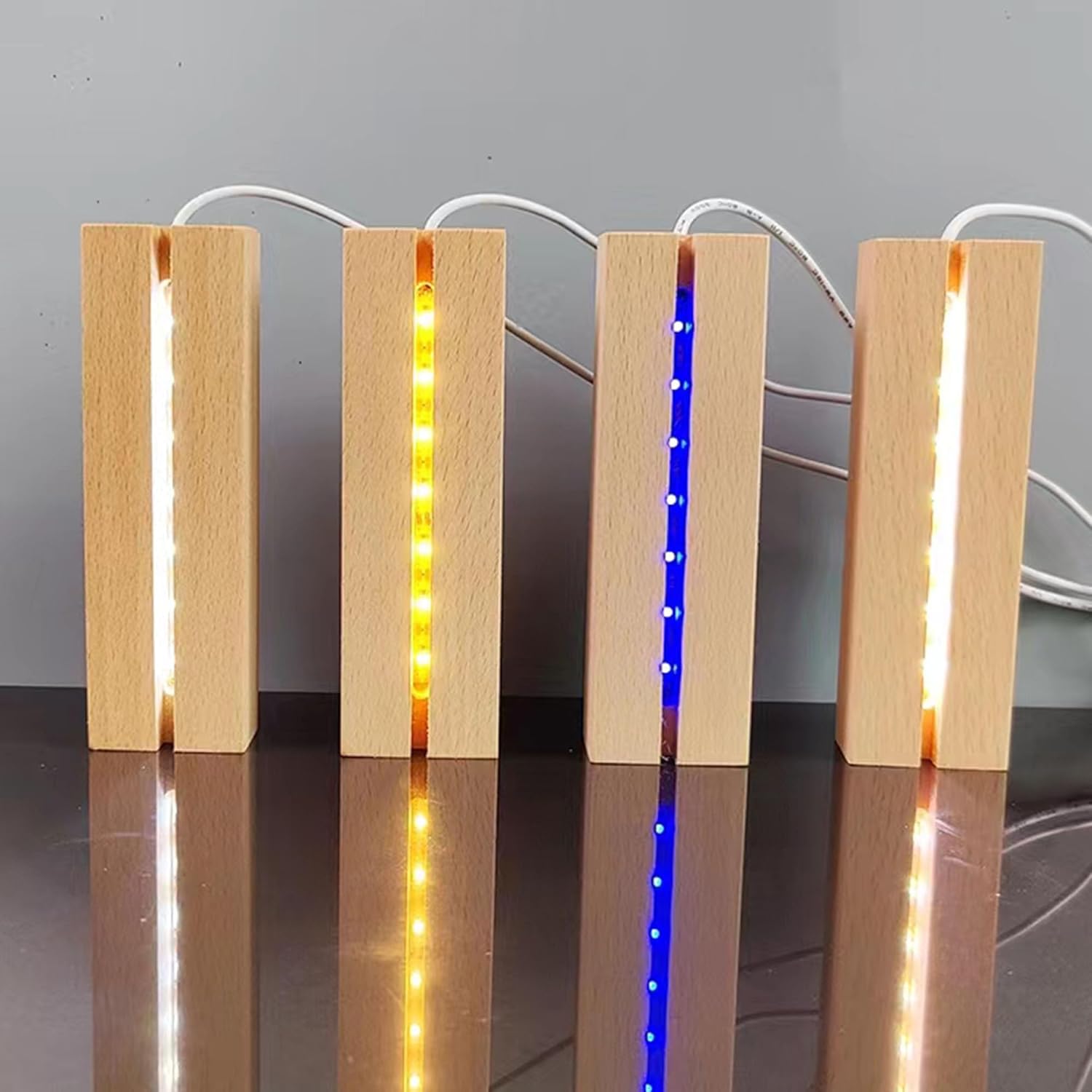 6 inch Rectangle Display Pedestal, Colorful Rectangle Led Lights ...