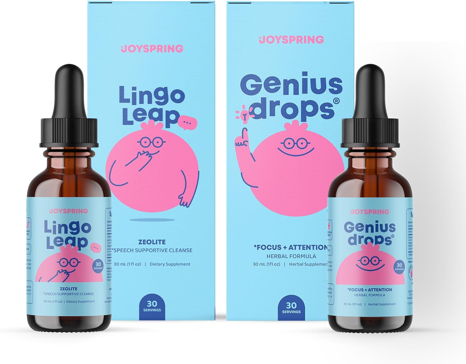 Amazon.com: JoySpring Speech Delay Supplement for Kids and Genius Drops ...