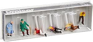 COUPLES ON BENCHES - PREISER HO SCALE MODEL TRAIN FIGURES 10027 ...