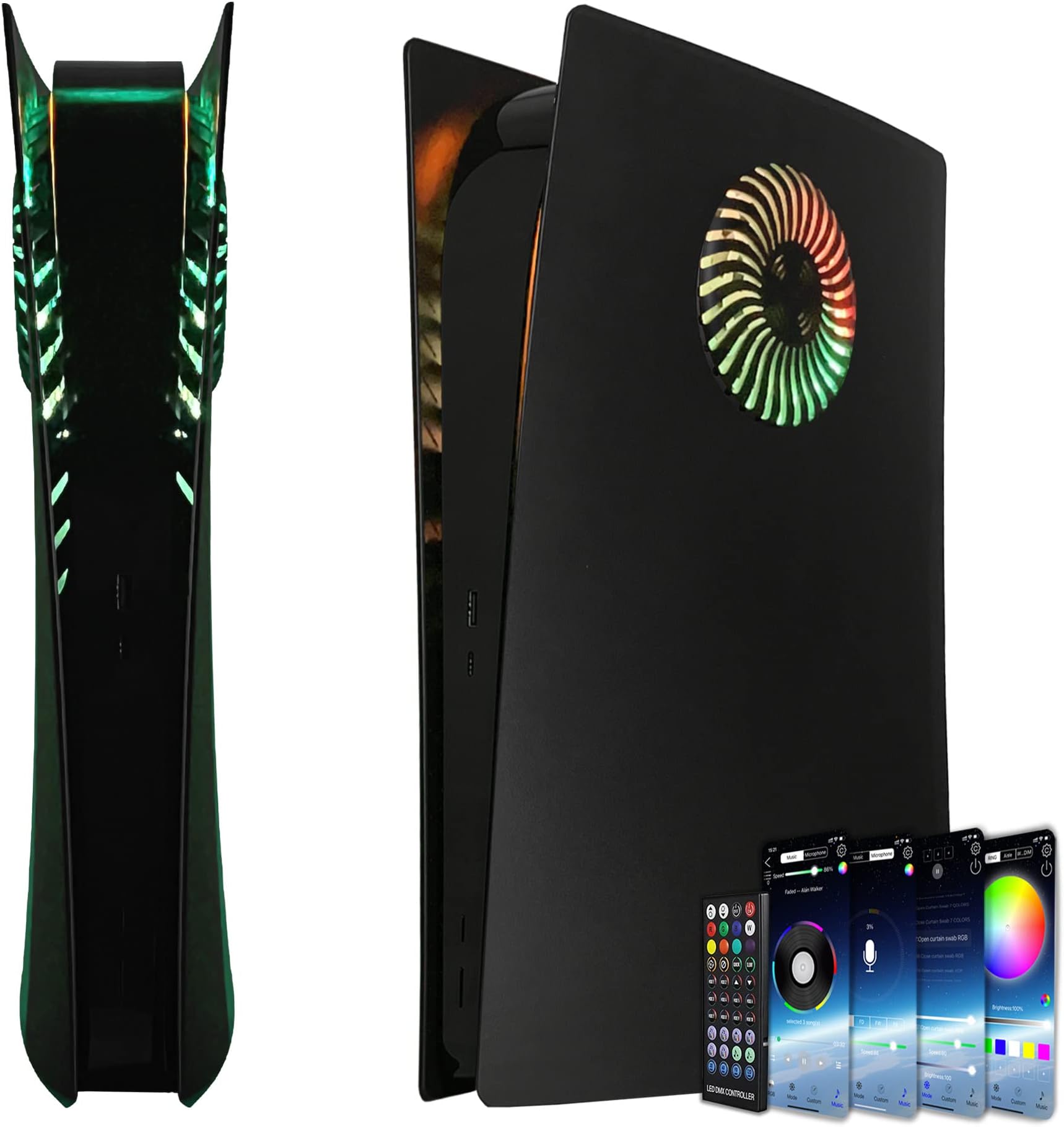 Amazon.com: Faceplate with RGB Light Strip for PS5 Digital Edition ...