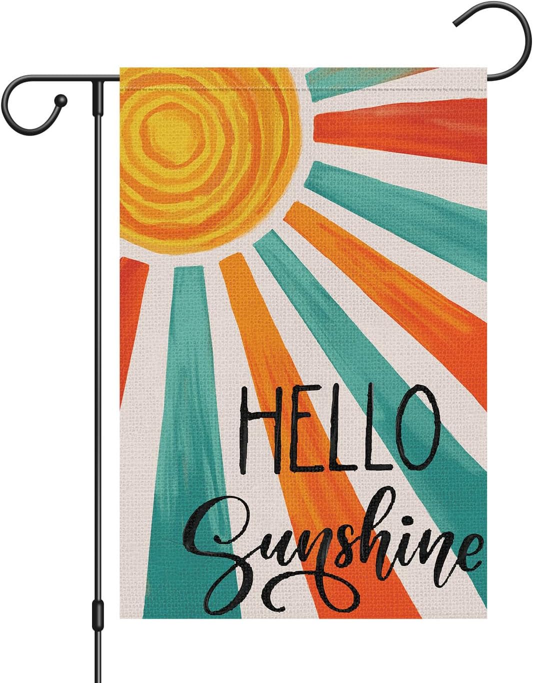 Amazon.com : Louise Maelys Welcome Summer Sun Garden Flag 12x18 Double ...